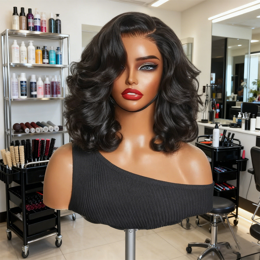 BEEOS Wear & Go Glueless Wigs 5x5 SKINLIKE Real HD Lace Closure Curly ...
